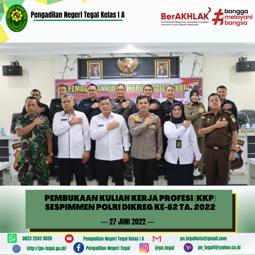 KPN MENGHADIRI PEMBUKAAN KULIAH KERJA PROFESI (KKP) SESPIMMEN POLRI DIKREG KE 62 TA 2022 ...