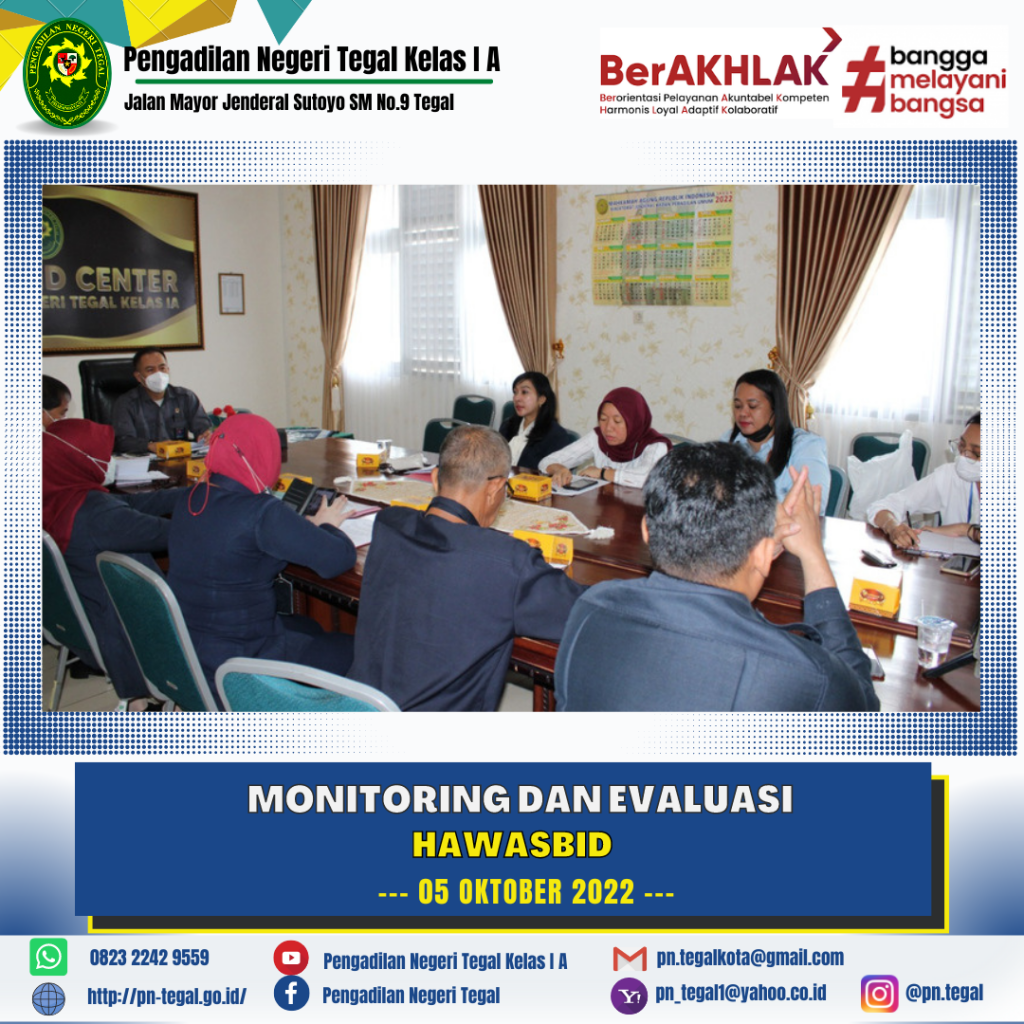 Monitoring dan Evaluasi Hakim Pengawas Bidang (Hawasbid) periode Oktober 2022 | PENGADILAN ...