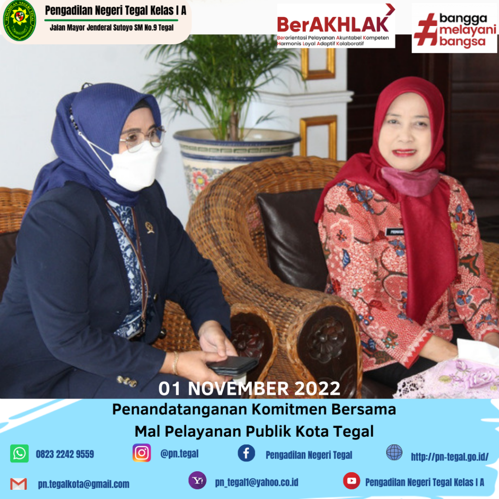 Penandatanganan Komitmen Bersama Penyelenggaraan Mal Pelayanan Publik Kota Tegal | PENGADILAN ...