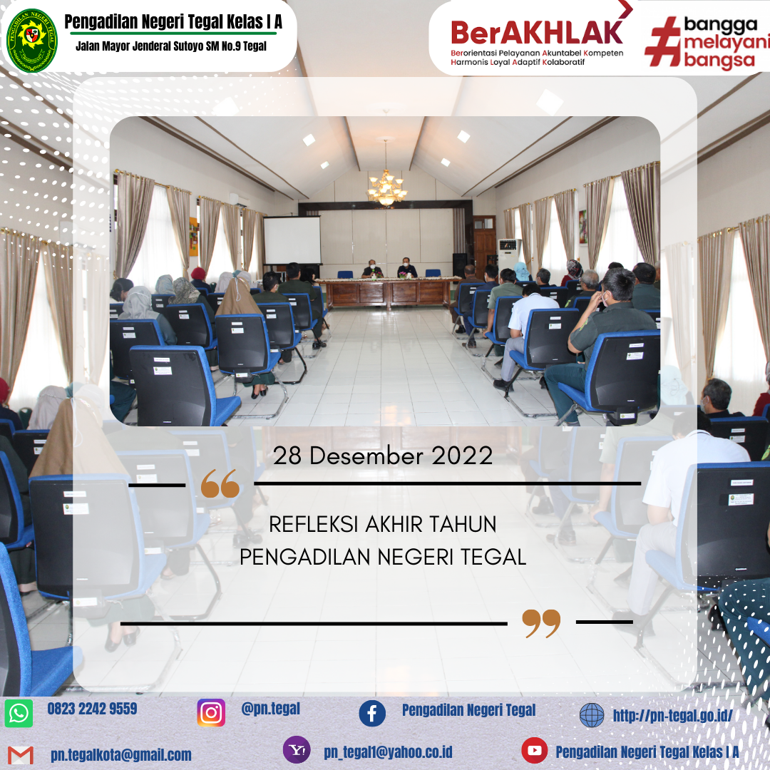 Serasehan Refleksi Akhir Tahun Pegawai Pengadilan Negeri Tegal | PENGADILAN NEGERI TEGAL KELAS I A