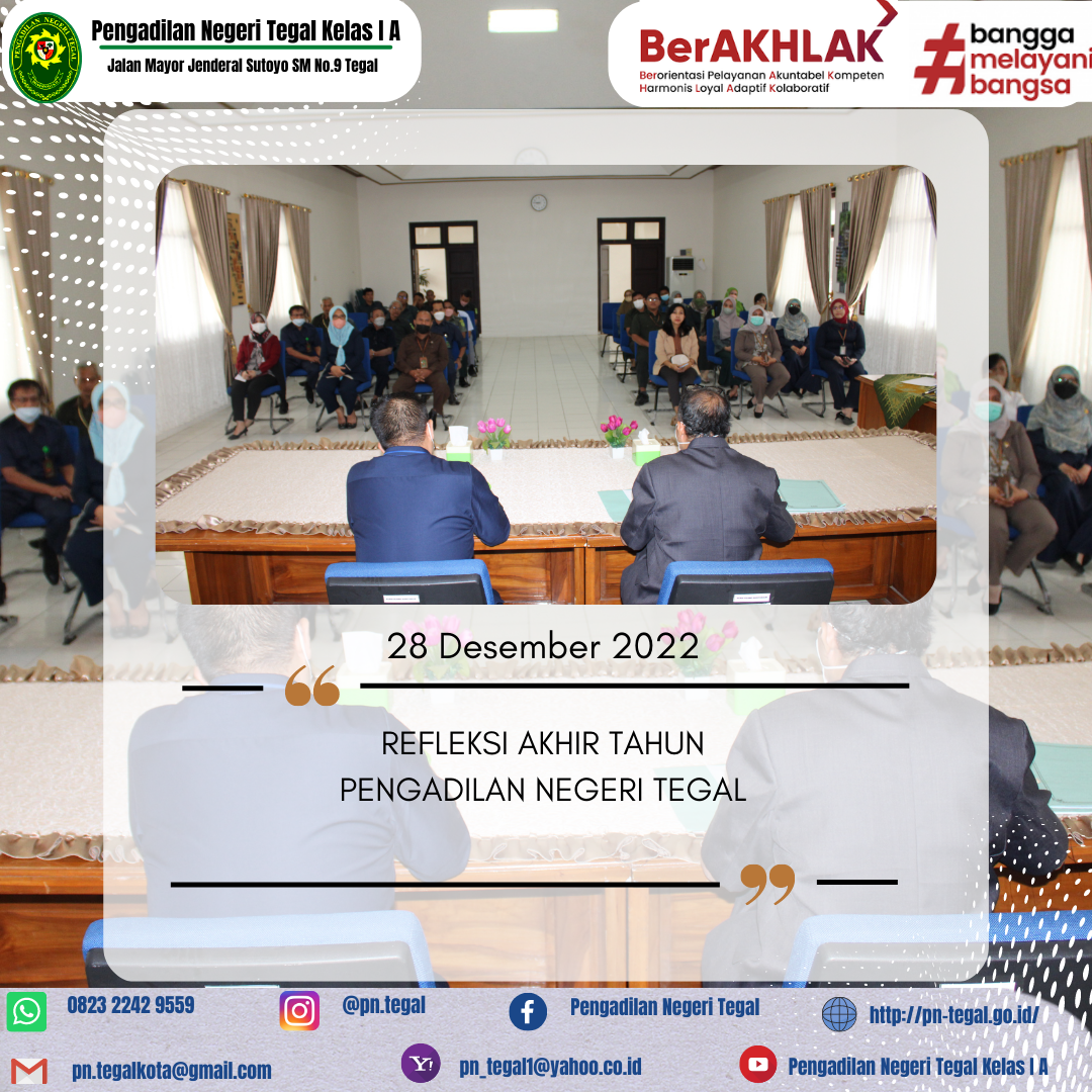 Serasehan Refleksi Akhir Tahun Pegawai Pengadilan Negeri Tegal | PENGADILAN NEGERI TEGAL KELAS I A