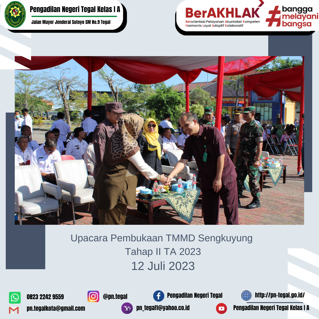 Upacara Pembukaan TMMD Sengkuyung Tahap II TA 2023 | PENGADILAN NEGERI ...
