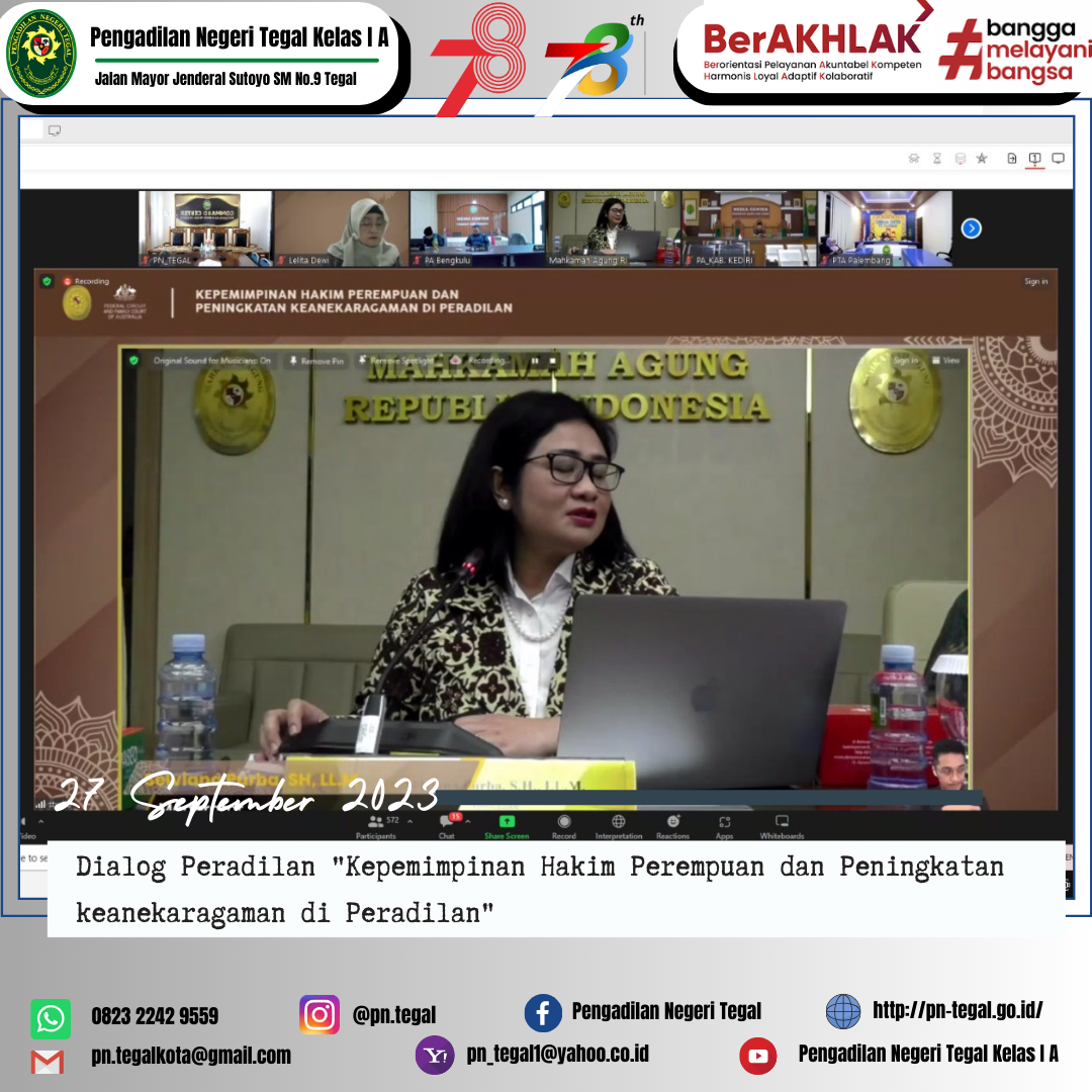 Dialog Peradilan “Kepemimpinan Hakim Perempuan dan Peningkatan keanekaragaman di Peradilan ...
