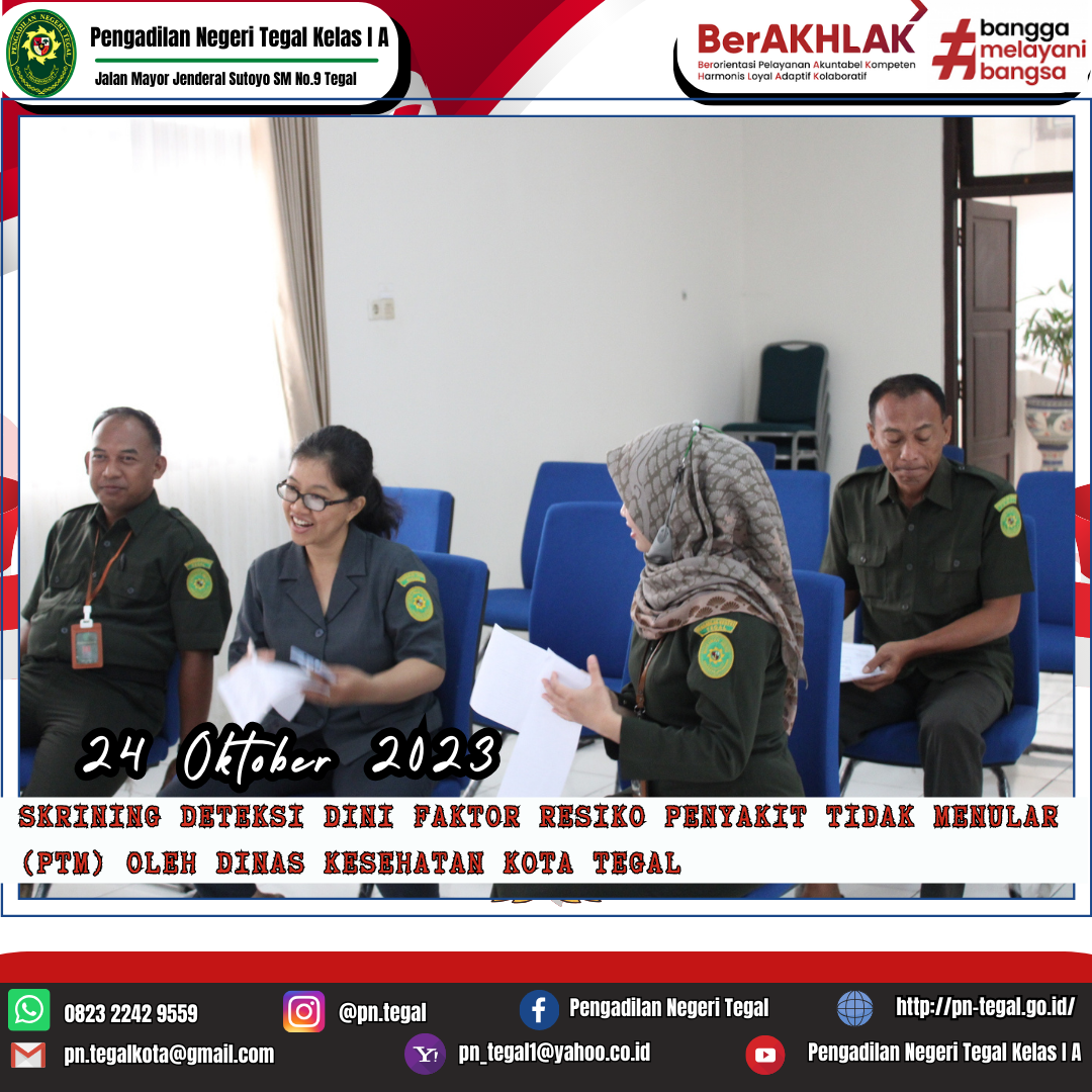 Skrining Deteksi Dini Faktor Resiko Penyakit Tidak Menular (PTM) Oleh Dinas Kesehatan Kota Tegal ...