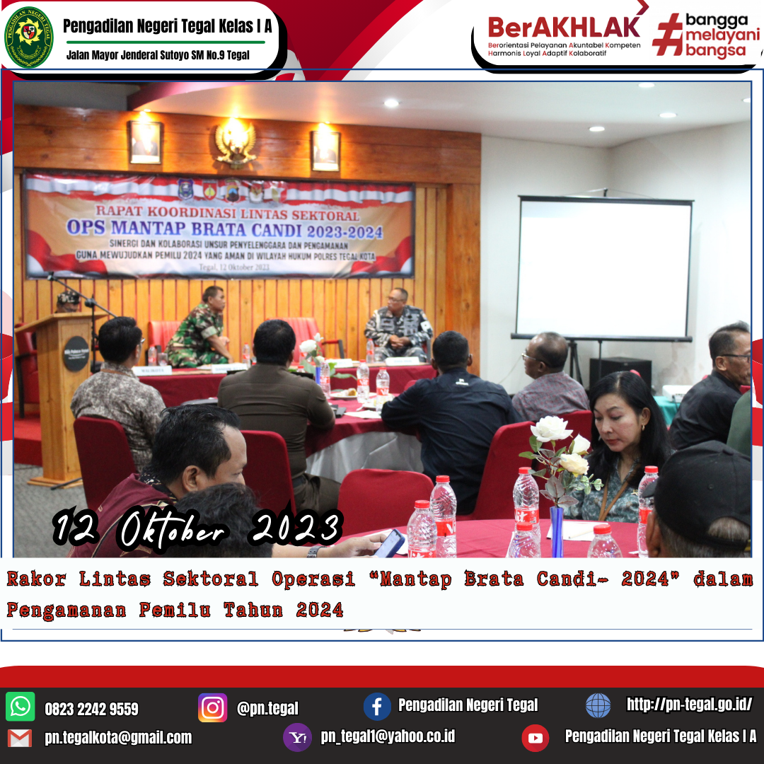 KPN Menghadiri Rakor Lintas Sektoral Operasi “Mantap Brata Candi- 2024” dalam Pengamanan Pemilu ...