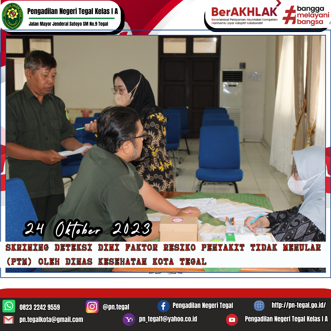 Skrining Deteksi Dini Faktor Resiko Penyakit Tidak Menular (PTM) Oleh Dinas Kesehatan Kota Tegal ...