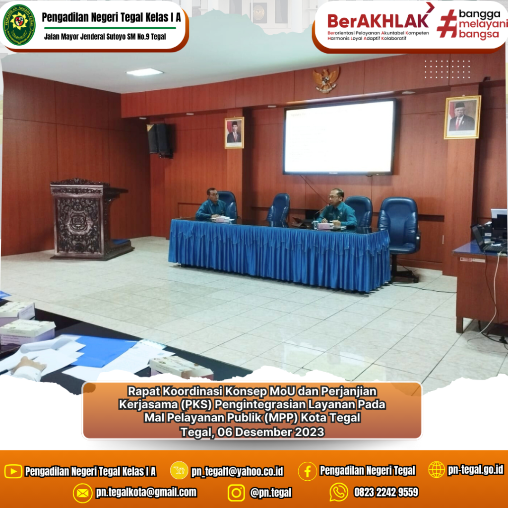 Rapat Koordinasi Konsep MoU dan Perjanjian Kerjasama (PKS) Pengintegrasian Layanan Pada Mal ...