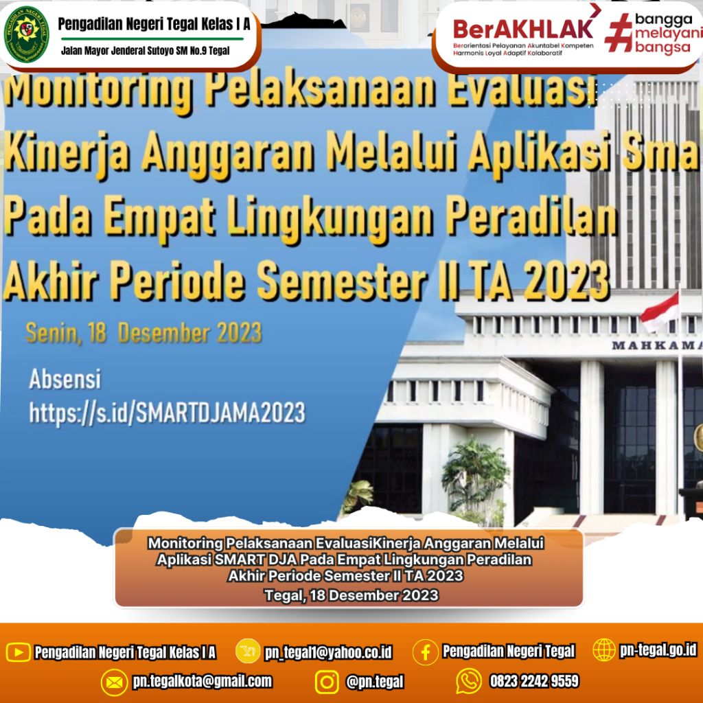 Monitoring Pelaksanaan Evaluasi Kinerja Anggaran Melalui Aplikasi SMART ...