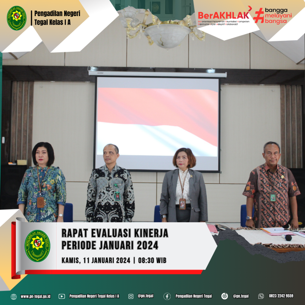 Rapat Evaluasi Kinerja Periode Januari 2024 | PENGADILAN NEGERI TEGAL KELAS I A