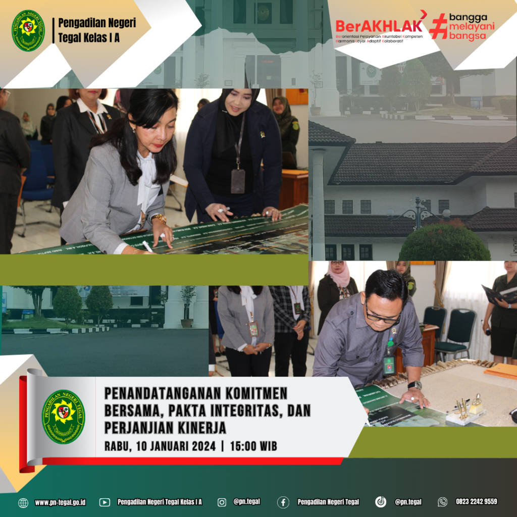Pembacaan dan Penandatanganan Komitmen Bersama, Pakta Integritas, dan Perjanjian Kinerja Tahun ...