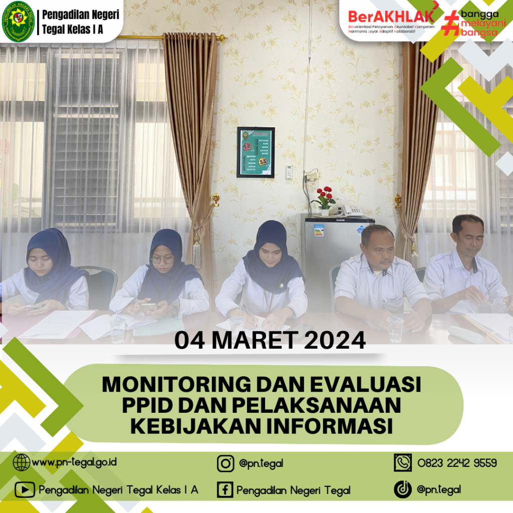 Monitoring dan Evaluasi Pejabat Pengelola Informasi dan Data (PPID) dan Pelaksanaan Kebijakan ...