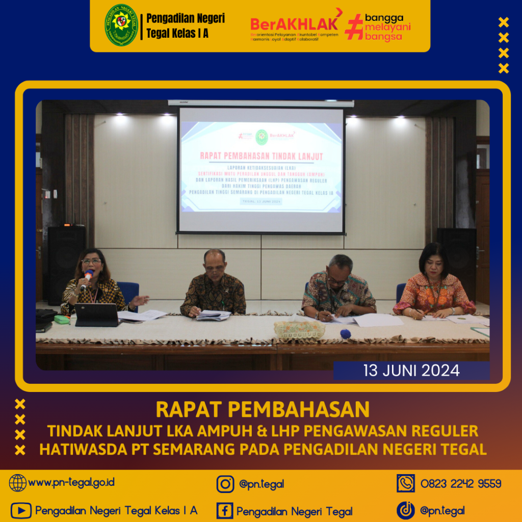 Rapat Pembahasan Tindak Lanjut Laporan Ketidaksesuaian Asesmen AMPUH dan Laporan Hasil ...