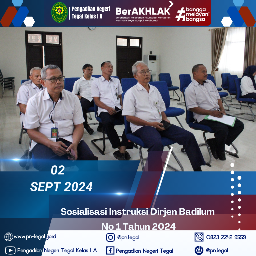 Sosialisasi Instruksi Dirjen Badilum No 1 Tahun 2024 Tentang ...