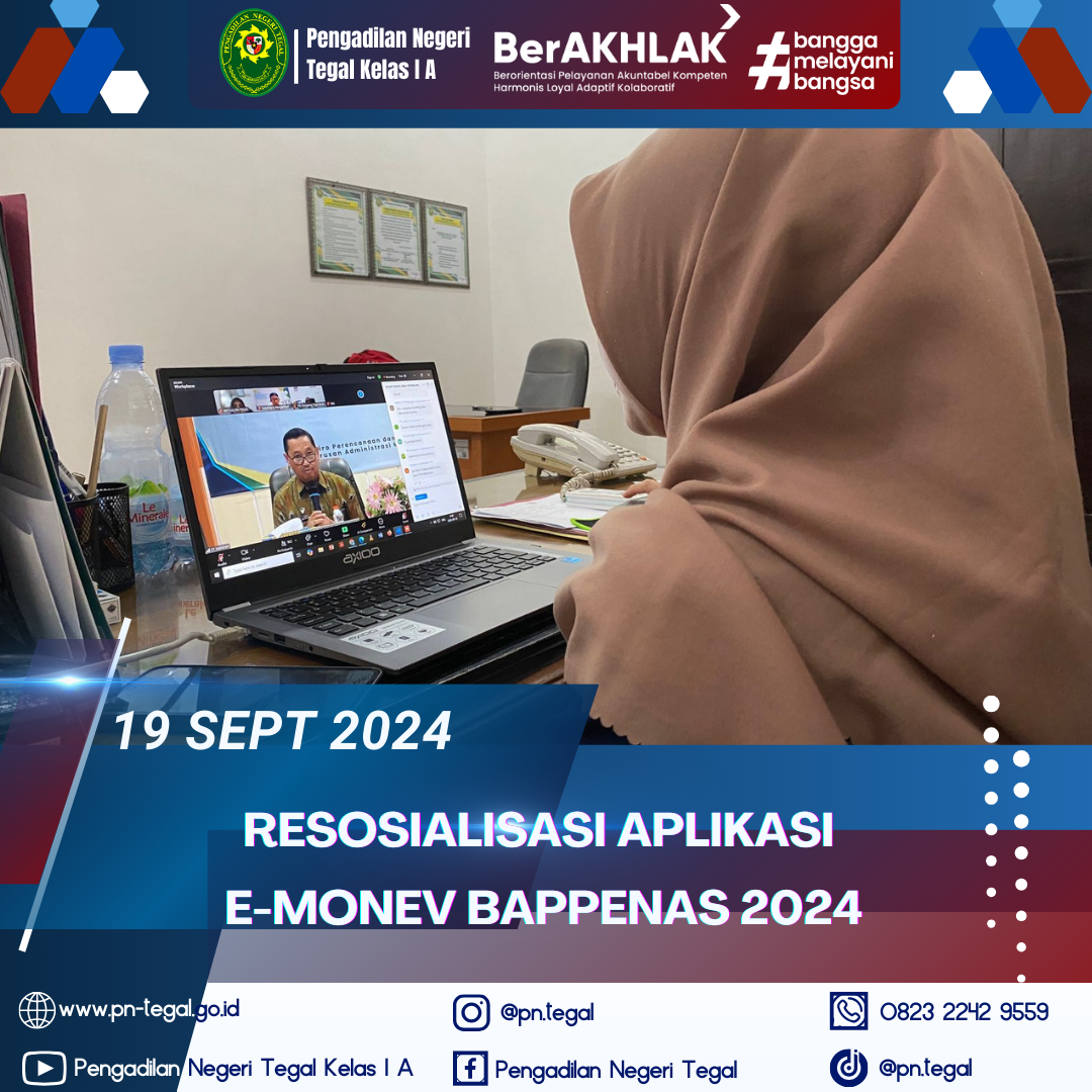 Resosialisasi Aplikasi e-Monev Bappenas 2024 | PENGADILAN NEGERI TEGAL ...