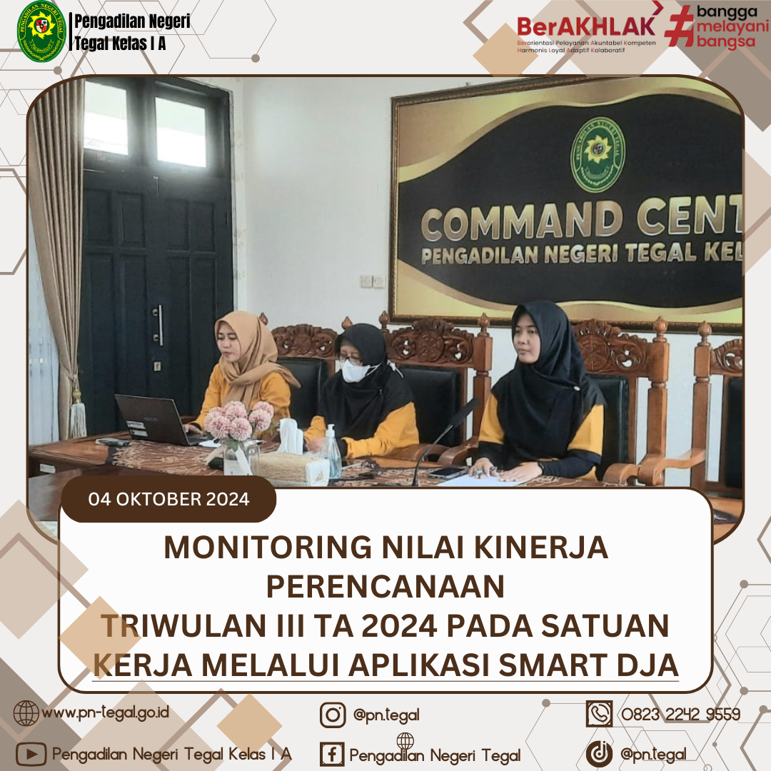 Monitoring Nilai Kinerja Perencanaan Triwulan III TA 2024 pada Satuan ...